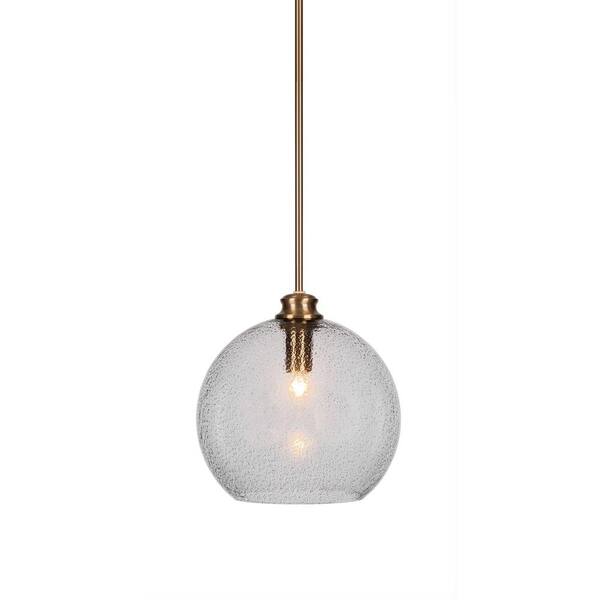 Lighting Theory Langdale 60-Watt 1-Light New Age Brass Shaded Mini ...