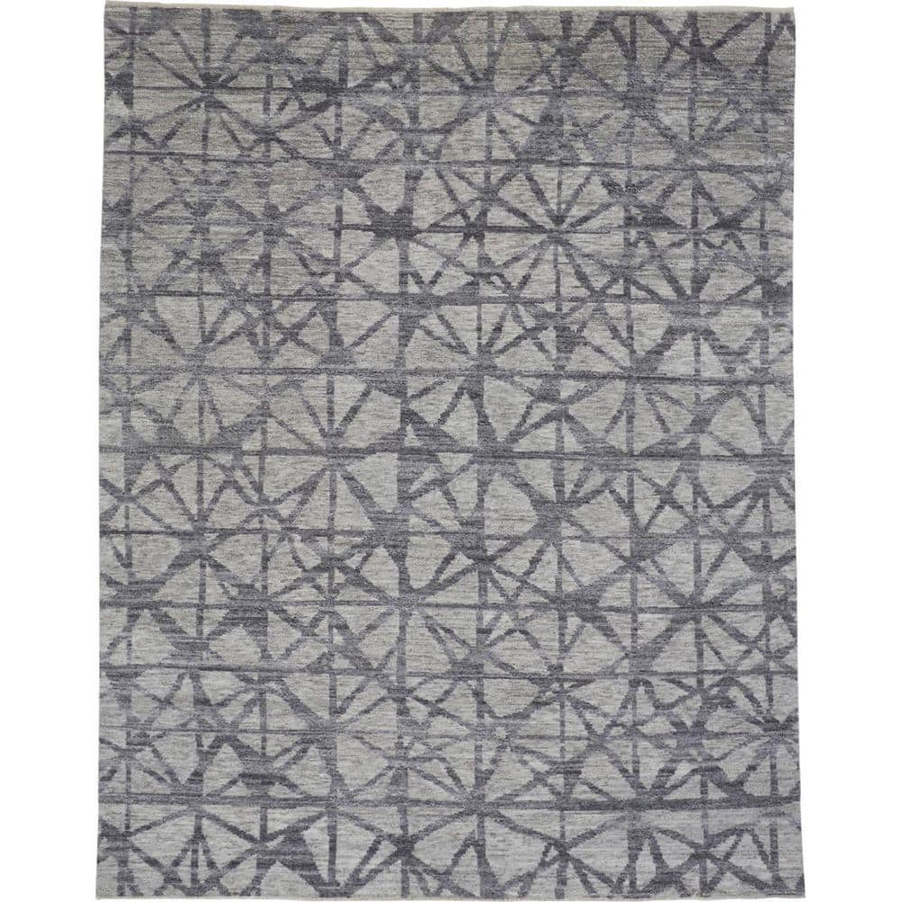 HomeRoots 5 X 8 Gray Geometric Area Rug 2000565947 - The Home Depot