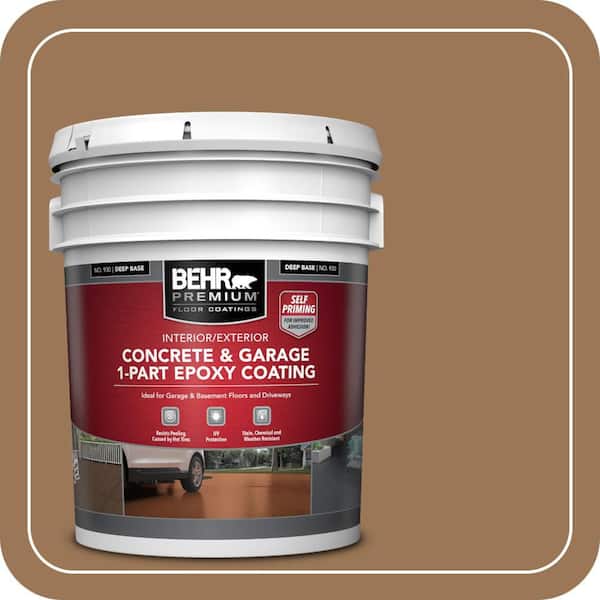 BEHR PREMIUM 5 gal. #PPU4-02 Coco Rum Self-Priming 1-Part Epoxy Satin ...