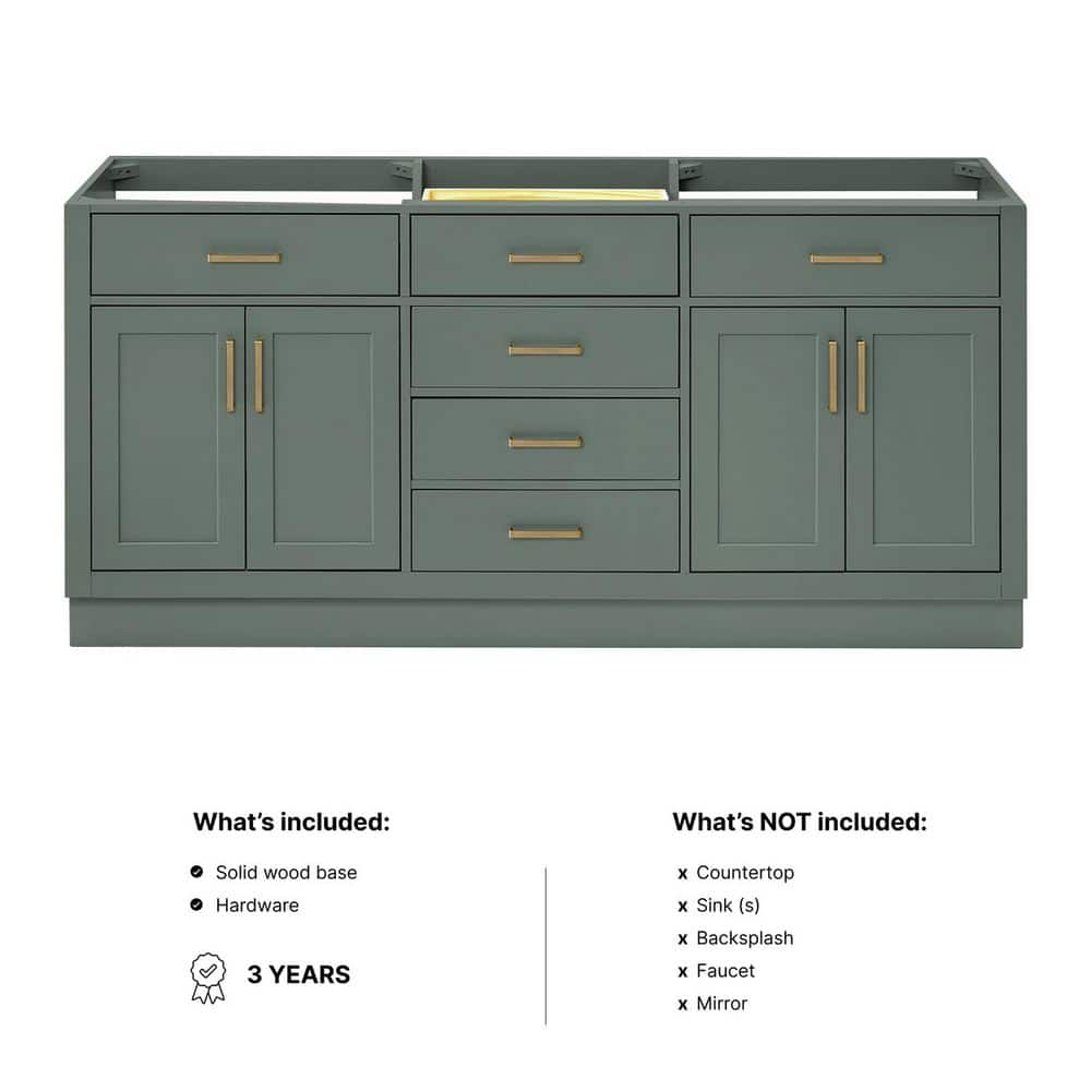 Reviews for ARIEL Hepburn 72 in. Freestanding Bathroom Vanity Cabinet ...