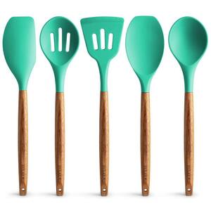 Zulay Kitchen 5-Piece Silicone Pink Utensil Set Z-WD-SLCN-TNSLS-5P-PNK ...