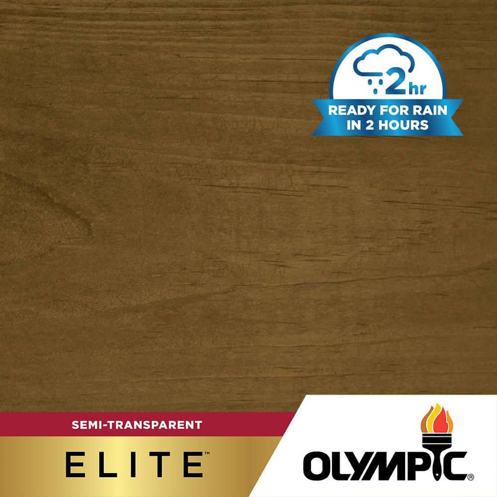 Olympic Elite 1 gal. ST-2016 Light Mocha Semi-Transparent Exterior ...