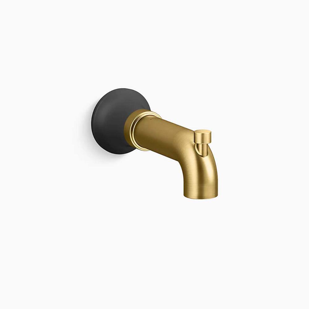 KOHLER Tone Wall-Mount Bath Spout with Diverter in Matte Black with ...
