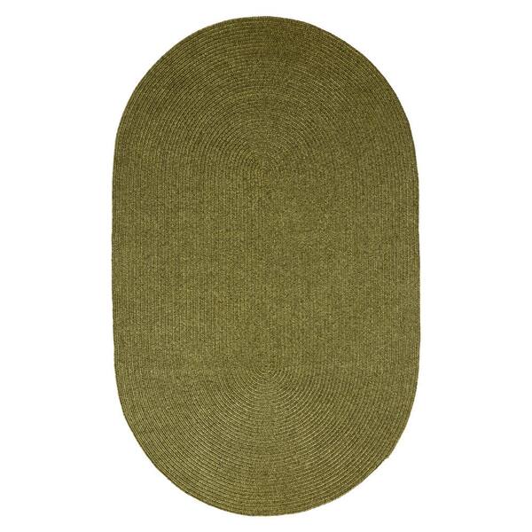 SUPERIOR Braided Green 4' x 6' Reversible Indoor/Outdoor Area Rug ...