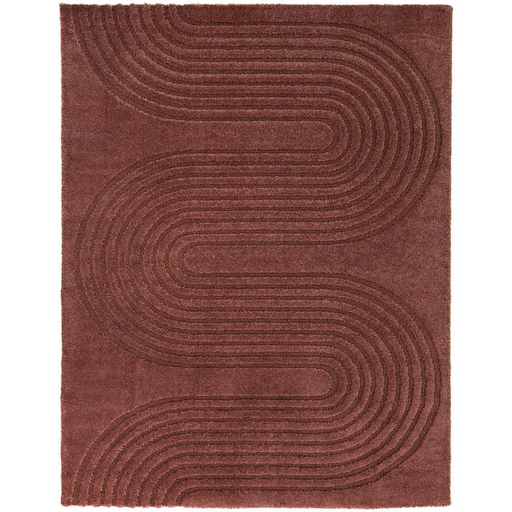 BALTA Carrick Wine 8 ft. x 10 ft. Stripe Area Rug 3135447 - The Home Depot