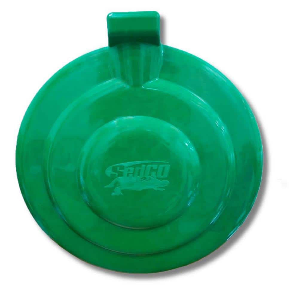Sedco 25 in. Green Rounded Fiberglass Trash Can Lid for Underground ...