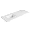 Dyconn True 63 in. W Solid Surface Vessel Vanity Top in Matt White with ...