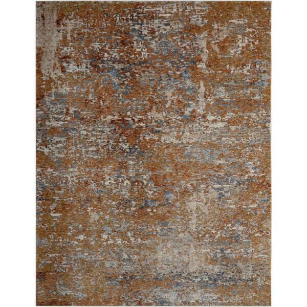KALATY Rust Tones/Indigo Multi-Colored 9 ft. 6 in. x 13 ft. Area Rug CM ...