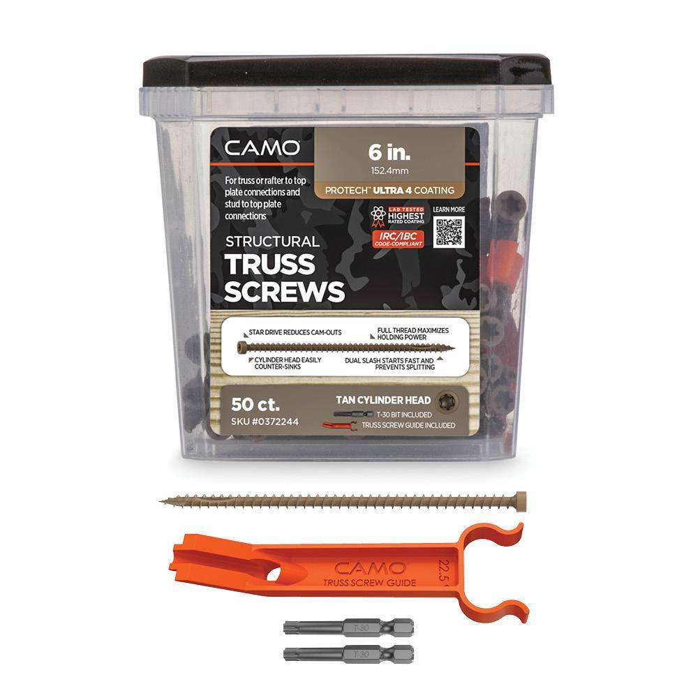CAMO 0.155 in. x 6 in. Truss Head Star Drive Structural Truss Wood ...
