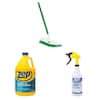 No Knees Floor Scrub Brush with Steel Handle, 1 Gal. Neutral Floor ...