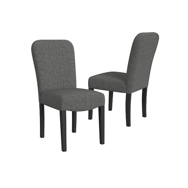 Benjara Black Polyester Dining Chair (Set of 2) BM334509 - The Home Depot