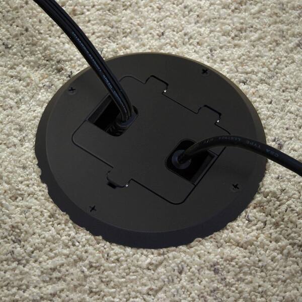 Buy Black 1-Gang Floor Box Kit with Recessed Duplex 15A TR Device and ...
