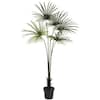 Nearly Natural 7 ft. Artificial UV Resistant Indoor/Outdoor Fan Palm ...