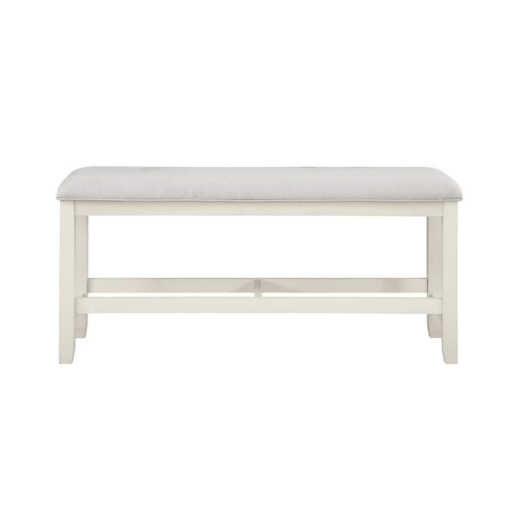 Steve Silver 54 in. Hyland White Counter Height Dining Bench HY500CCBNB ...