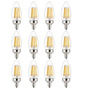 Sunlite 75-Watt Equivalent B11 Dimmable 90 CRI Candelabra E12 Base ...