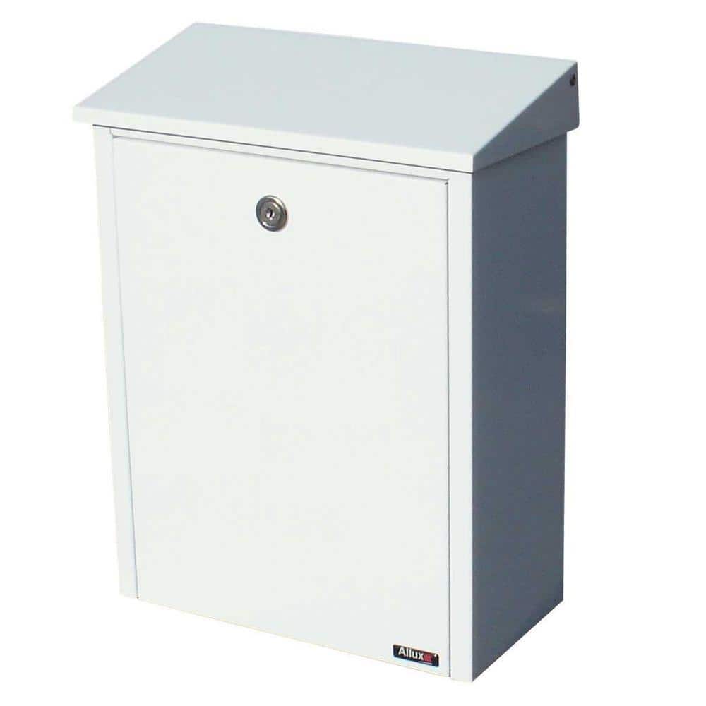 QualArc White Wall-Mount Locking Mailbox ALX-200-WHT - The Home Depot