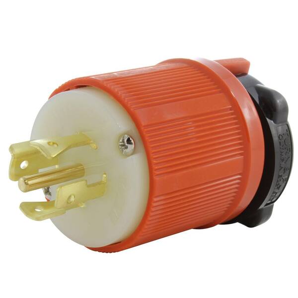 AC WORKS 15 Amp 125-Volt NEMA 5-15P Square Household Plug with UL, C-UL Approval ASQ515P-YW ...