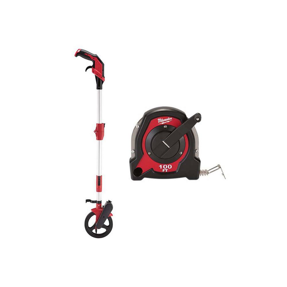 Milwaukee 6 in. Aluminum Measuring Wheel with 100 ft. Closed Reel Long ...