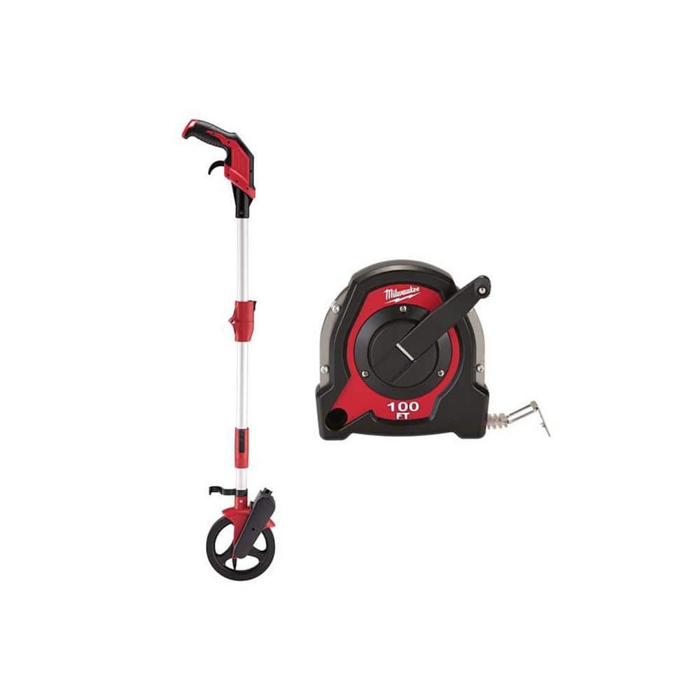 Milwaukee 6 in. Aluminum Measuring Wheel with 100 ft. Closed Reel Long ...