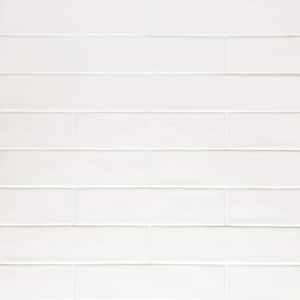 Bedrosians Sample-Clara 4 in. x 5 in. Glossy White Porcelain Floor ...