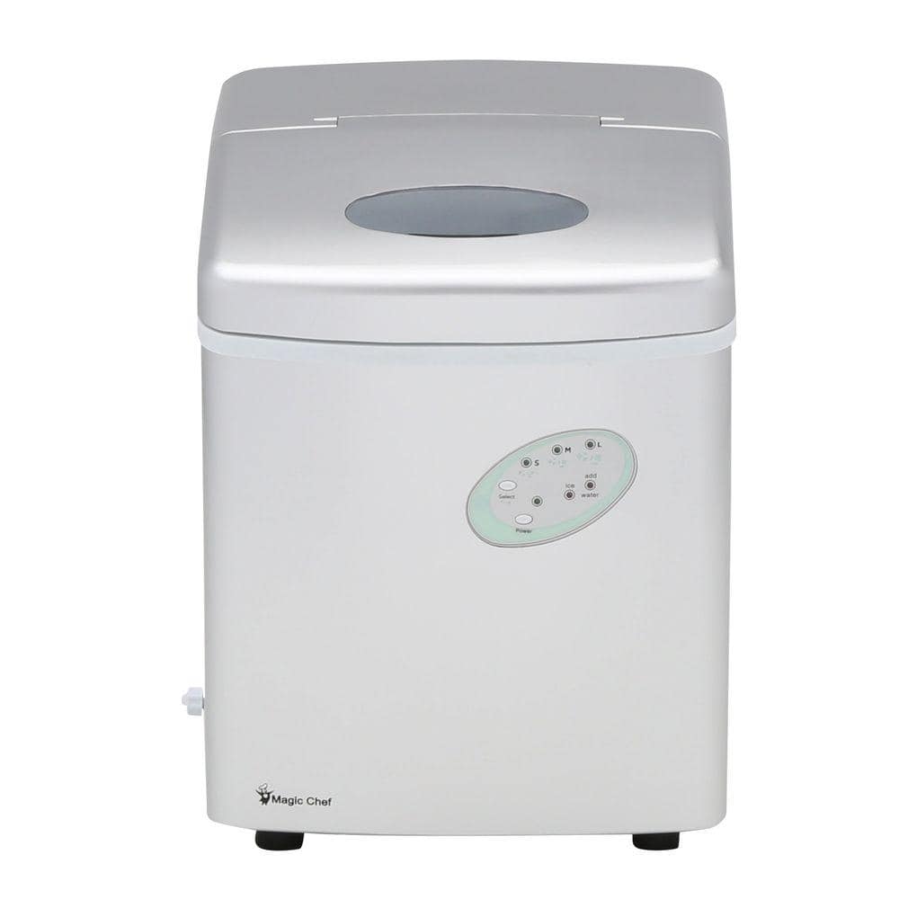Magic Chef 27 lb. Portable Ice Maker in Silver MCIM22TS - The Home Depot