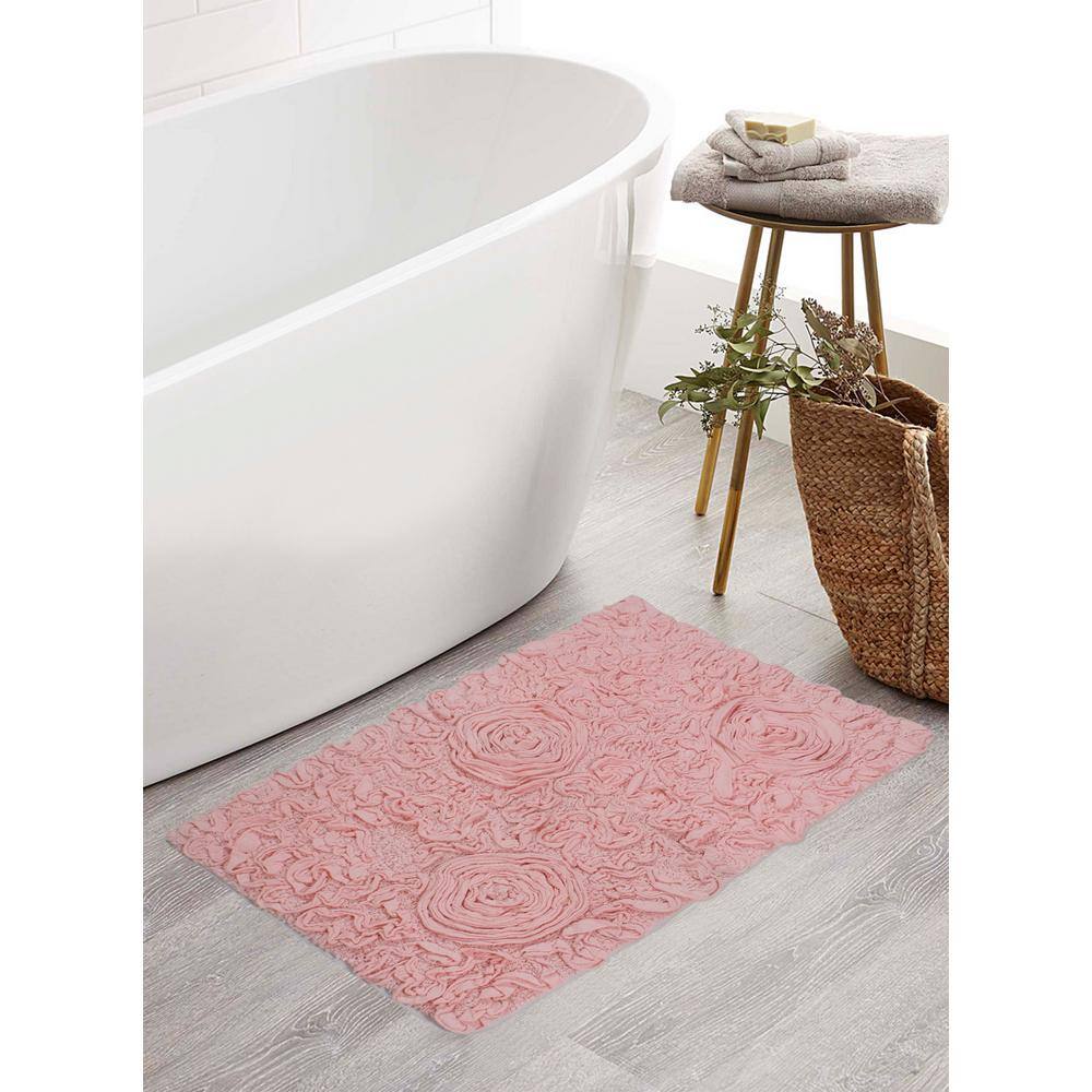 HOME WEAVERS INC Bell Flower Collection 100% Cotton Tufted Bath Rugs ...