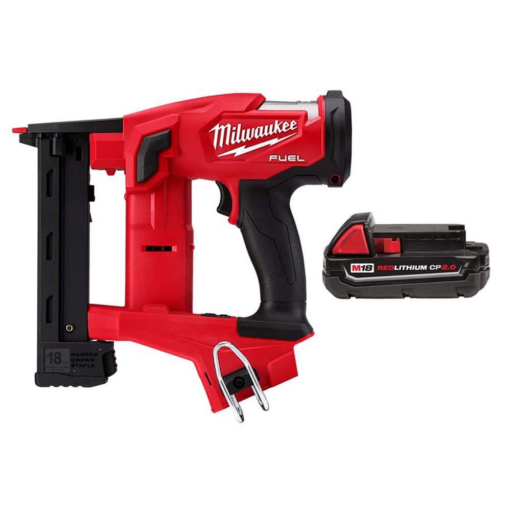 Milwaukee M18 FUEL 18-Volt Lithium Brushless Cordless 18-Gauge 1/4 in ...