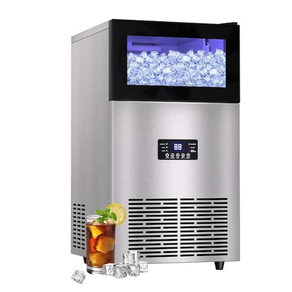 Hooure 13.78 in. Commercial Freestanding Ice Maker, Day 110 lb ...
