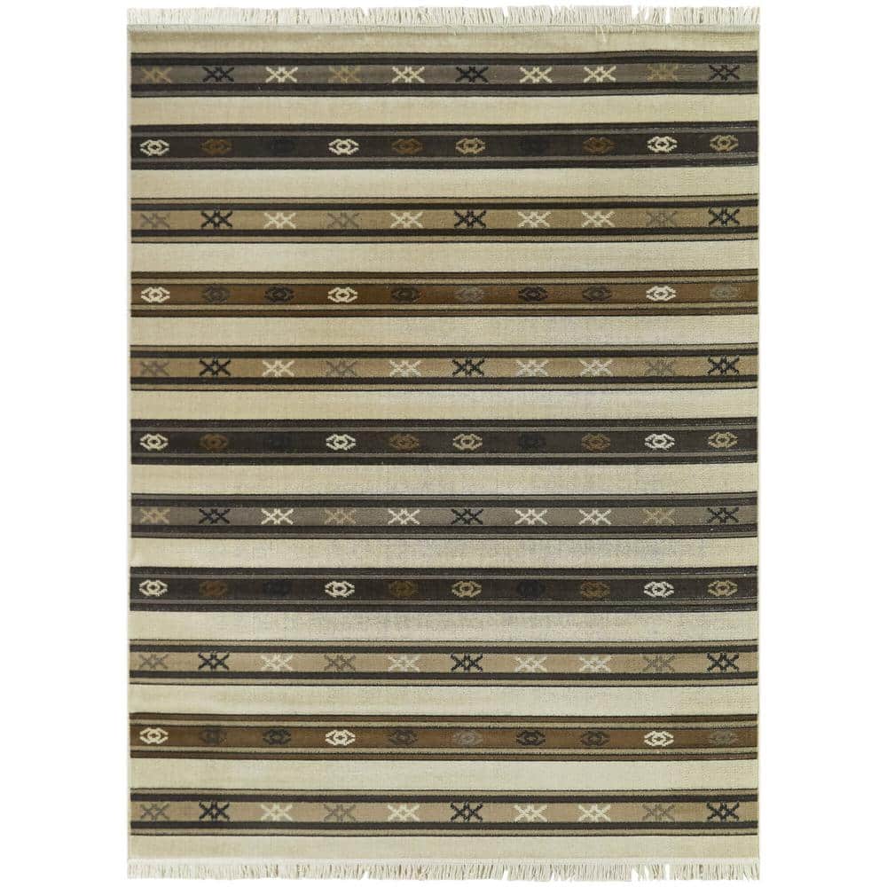 BALTA Gioconda Cream 8 ft. x 10 ft. Striped Area Rug 3111092 - The Home ...