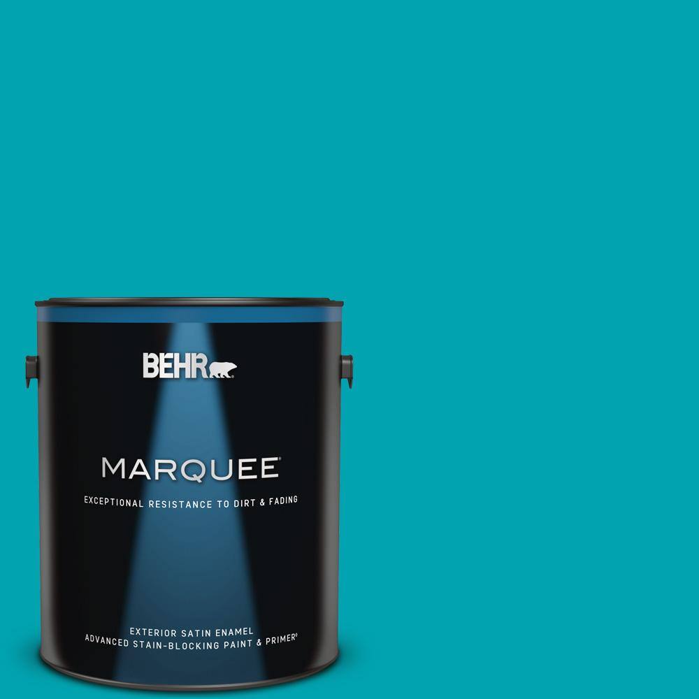BEHR MARQUEE 1 gal. #510B-6 Blue Jewel Satin Enamel Exterior Paint ...