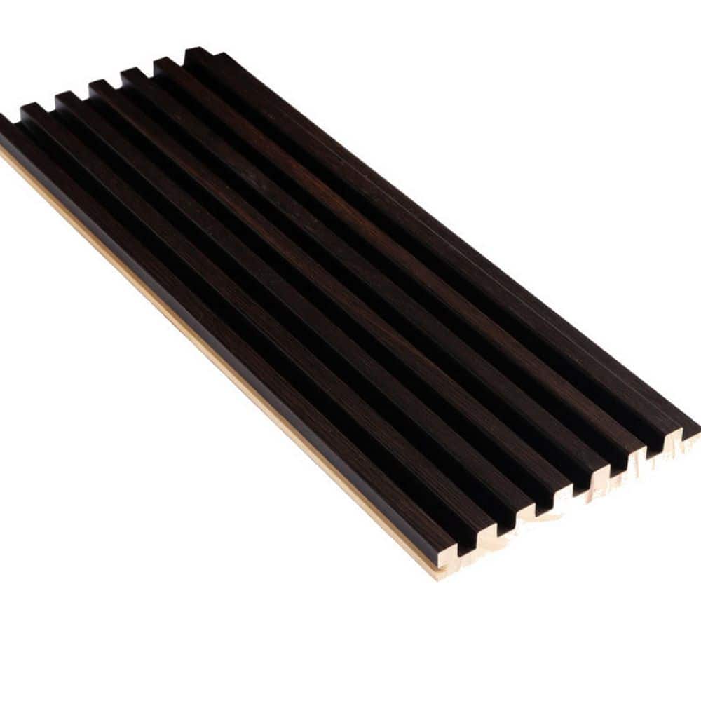 Ejoy 106 in. x 6 in x 0.5 in. Solid Wood Wall 7 Grid Cladding Siding ...