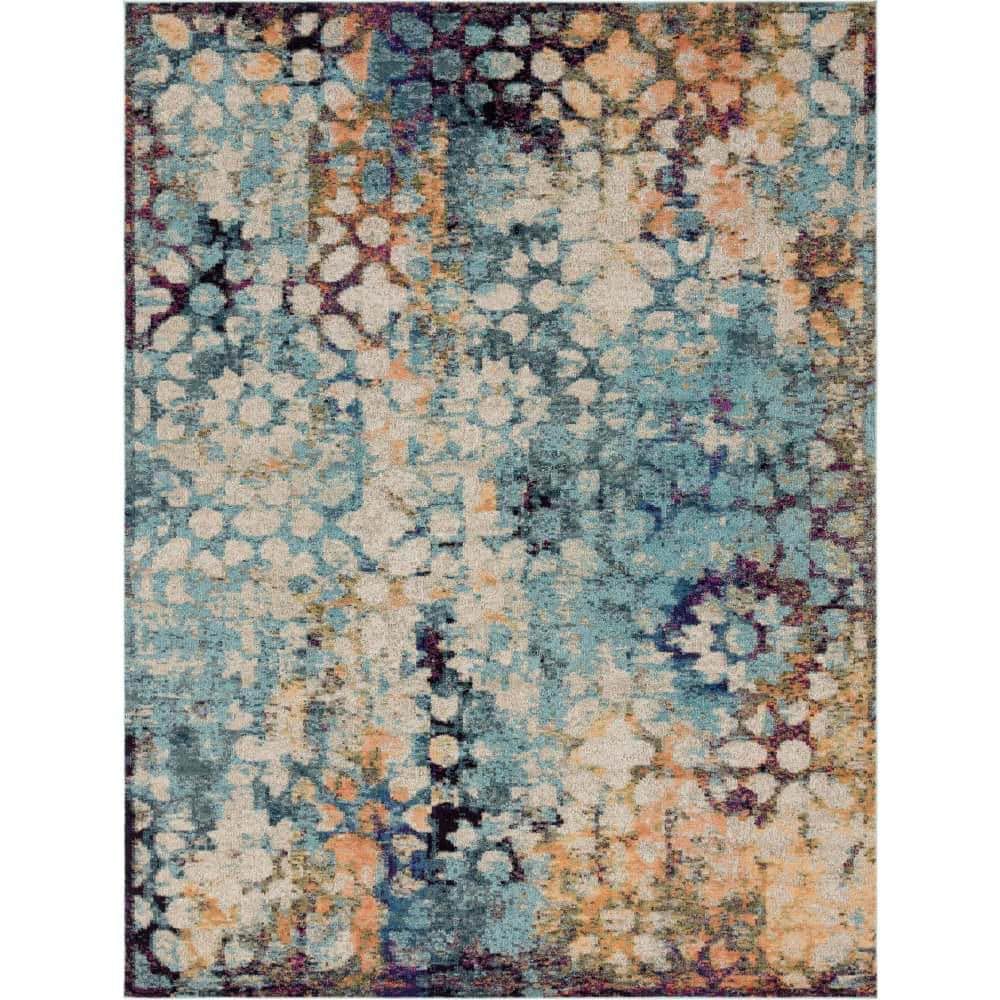 Unique Loom Vita Pollock Blue 9' 10 x 13' 1 Area Rug 3144749 - The Home ...