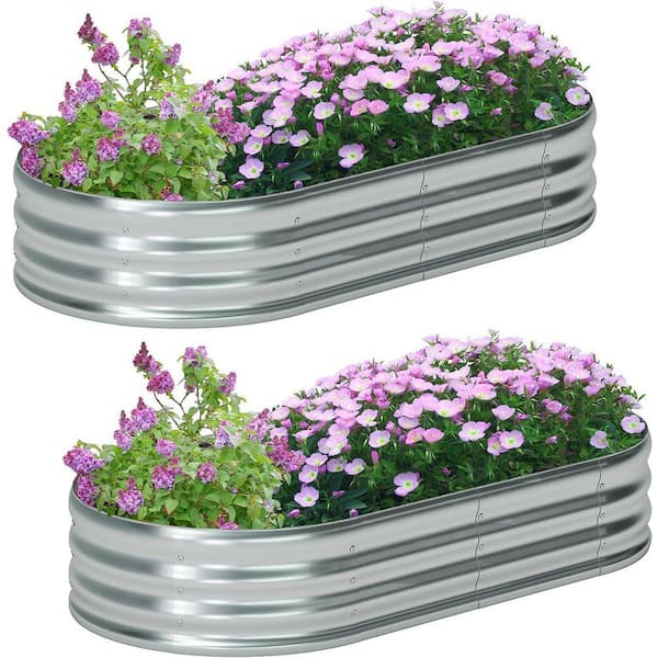 Reviews for Primehome 2-Pack 4x2x1 ft. Raised Planter Box Galvanized ...