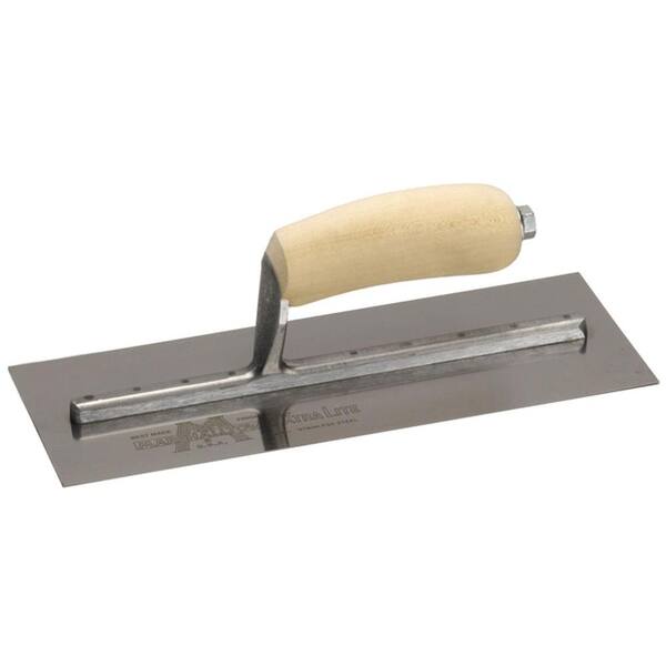 MARSHALLTOWN 12 in. x 4 in. Stainless Steel Curved Wood Handle ...