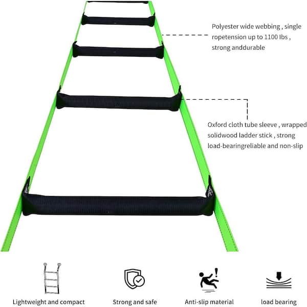 Vrbgify Fire Escape Ladder for 32 (10M) Feet Portable Safety Rope for ...