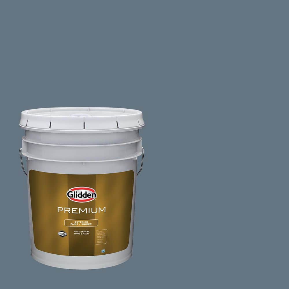 Glidden Premium 5 gal. PPG1040-6 Freedom Found Satin Exterior Latex ...