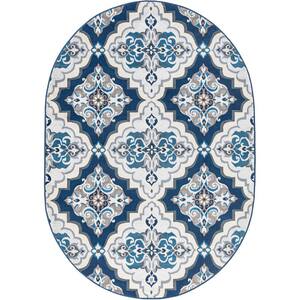 Tayse Rugs Madison Floral Dark Blue 4 ft. x 6 ft. Indoor Area Rug ...