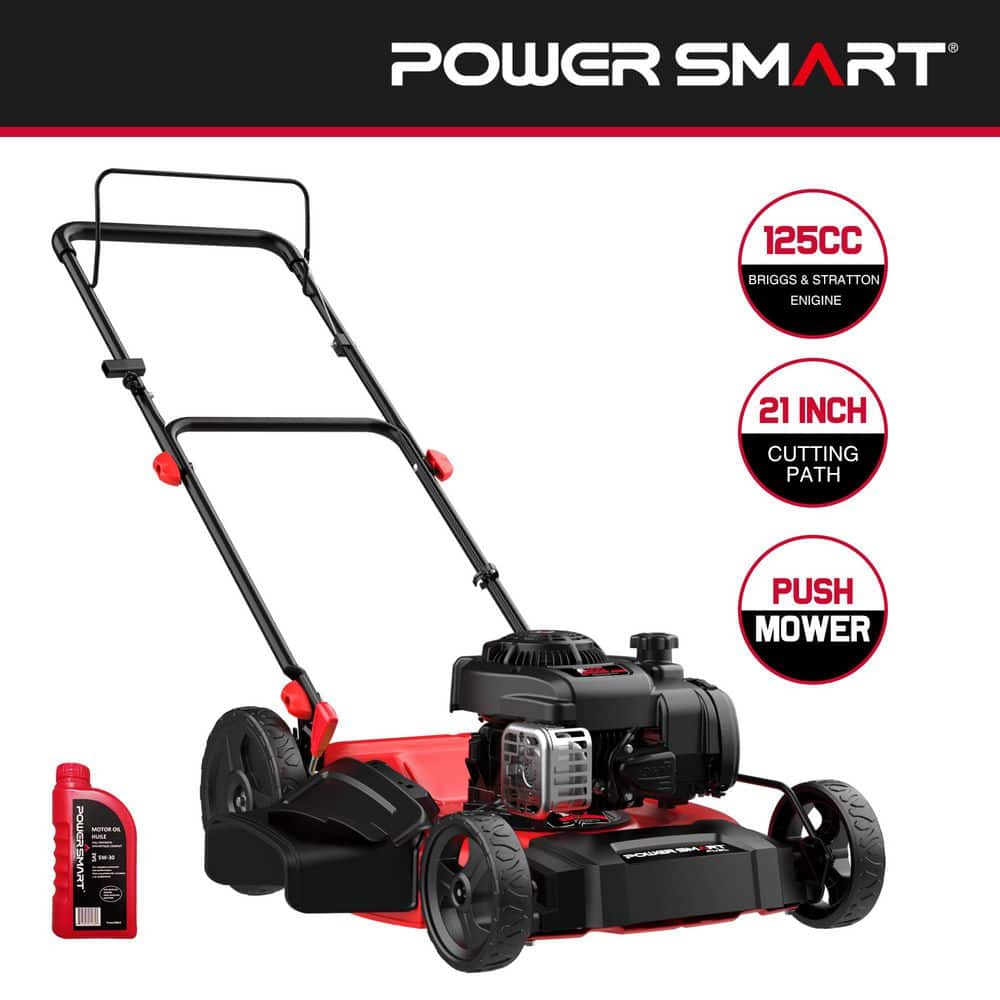 PowerSmart 21 in. 2-in-1 125cc Gas Push Mower, Briggs and Stratton ...