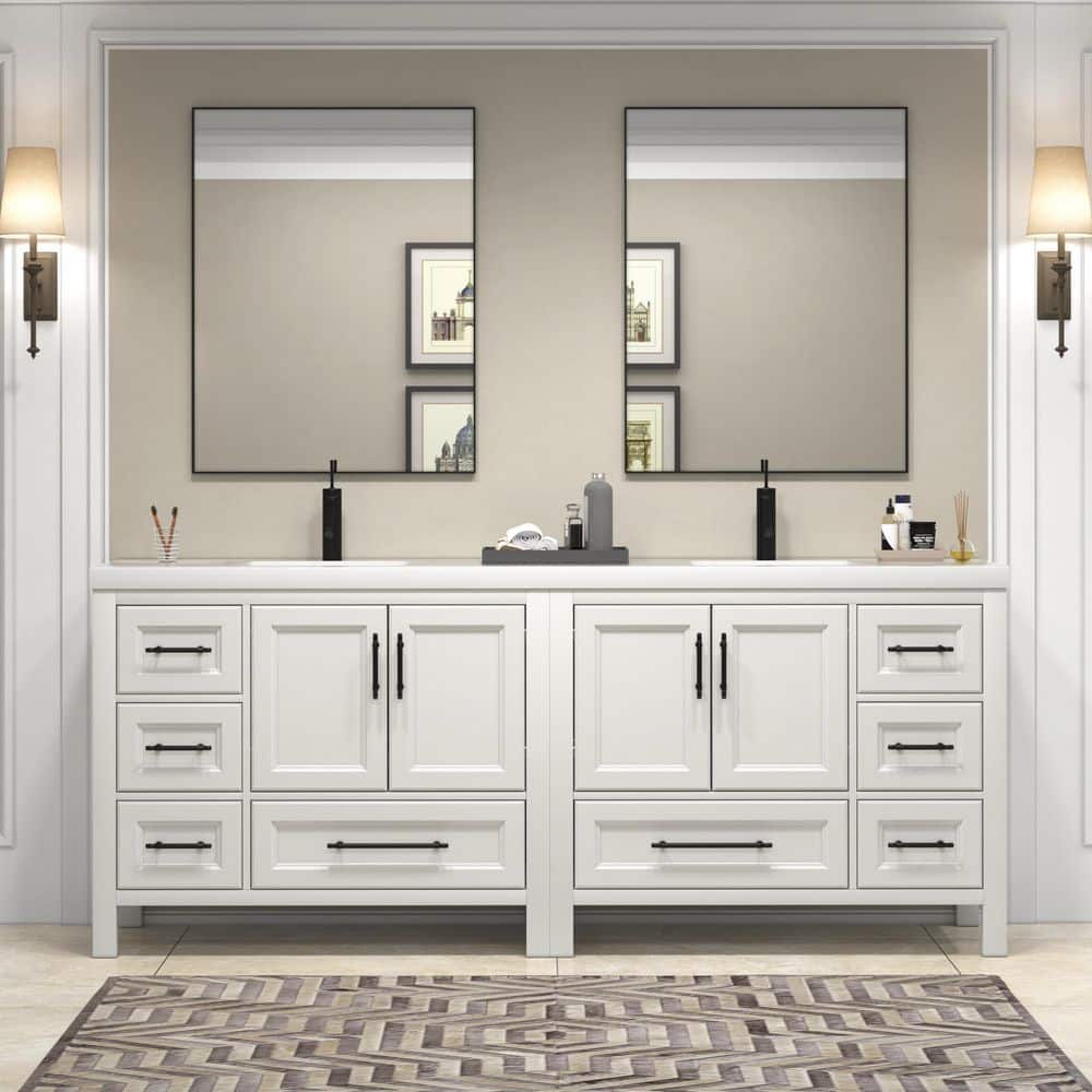 BV Better Vanity VIV 84 in. W x 20 in. D x 35 in. H Double Sink ...