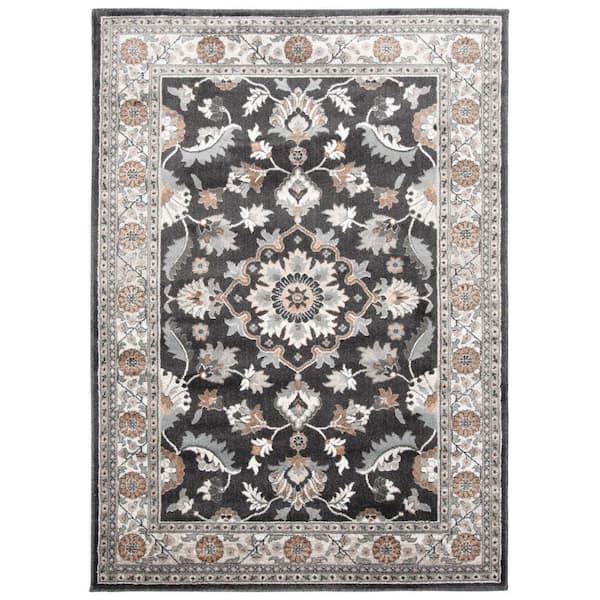 Natco Capri Elina 5 ft. x 7 ft. Deep Blue/Whitecap Area Rug 9312DBW58HD ...