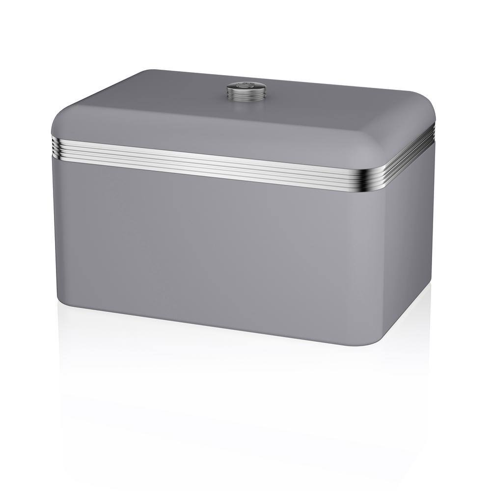 Swan Retro Grey Bread Bin 124936 - The Home Depot