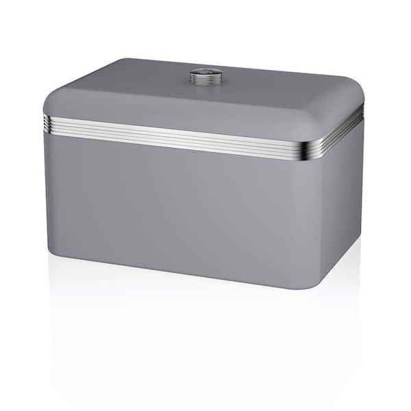Swan Retro Grey Bread Bin 124936 - The Home Depot