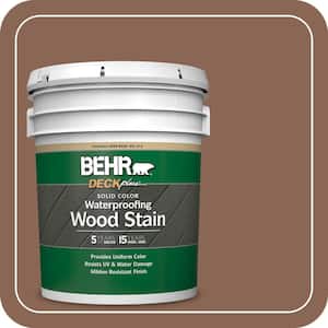 BEHR DECKplus 5 gal. #N170-7 Baronial Brown Solid Color Waterproofing ...