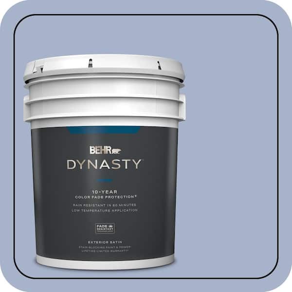 BEHR DYNASTY 5 gal. #PPU15-14 Ballroom Blue Satin Enamel Exterior Stain ...