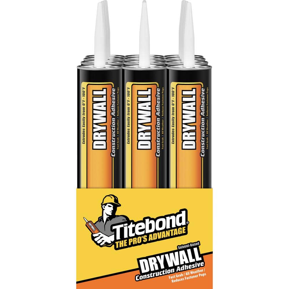 Titebond 28 oz. Solvent-Based Drywall Construction Adhesive (12-Pack ...