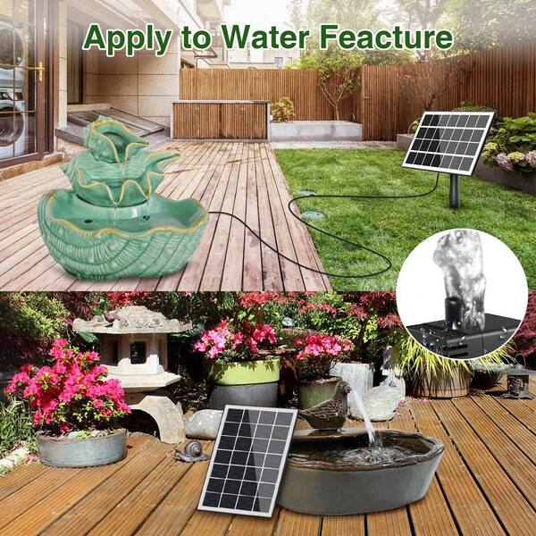 Cubilan DIY Solar Water Pump with Sucker and Stake Solar Fountain Pump B0C3RL7JKC The Home Depot
