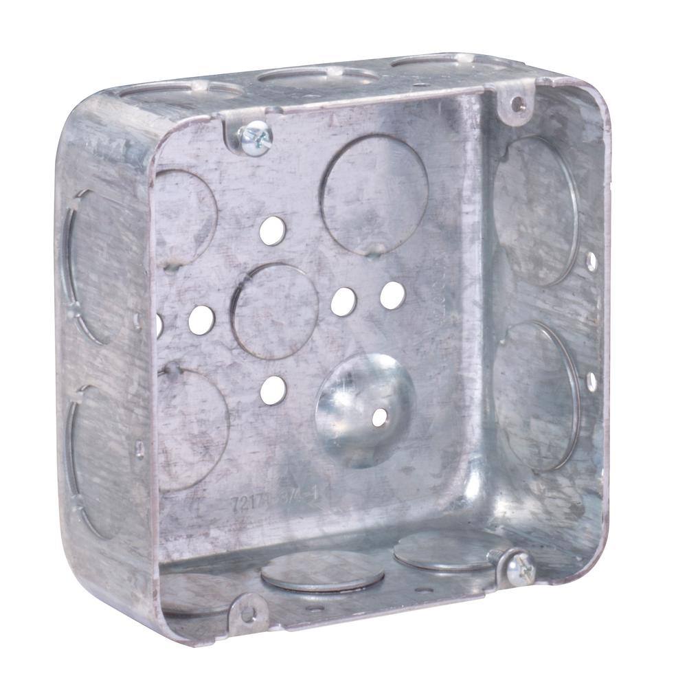 Southwire 4 11 16 In W X 2 1 8 In D Steel Metallic Square Box With