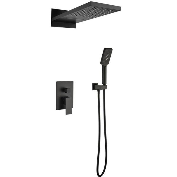 AIMADI Single Handle 3-Spray Shower Faucet 1.8 GPM with Pressure ...