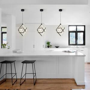 ZHLWIN Home Lighting Chrome Round 2-Pack Modern LED Pendant Lights for ...