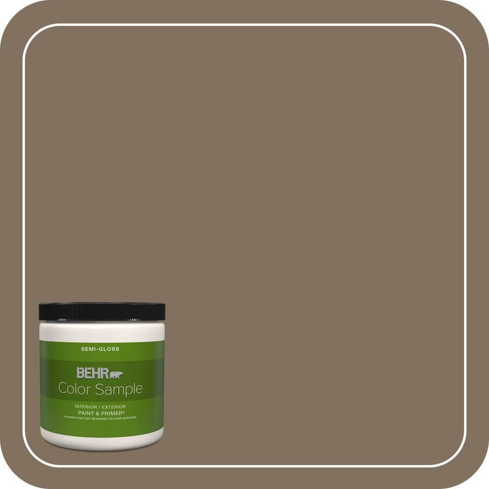 BEHR PREMIUM PLUS 8 oz. #PPU5-04 Mocha Latte Semi-Gloss Interior ...